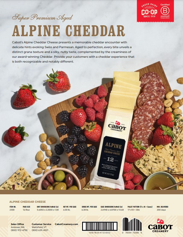 Alpine Cheddar Sell Sheet – Agri-Mark, Inc. Corporate Fulfillment