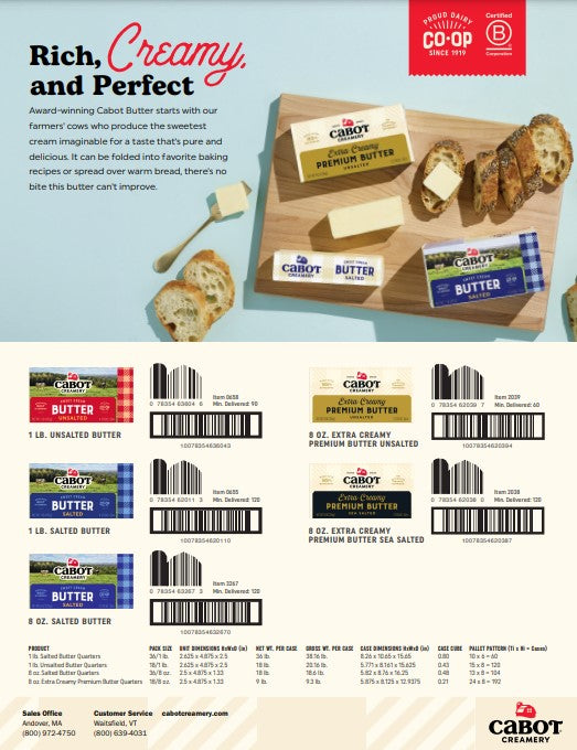 Butter Sell Sheet – Agri-Mark, Inc. Corporate Fulfillment