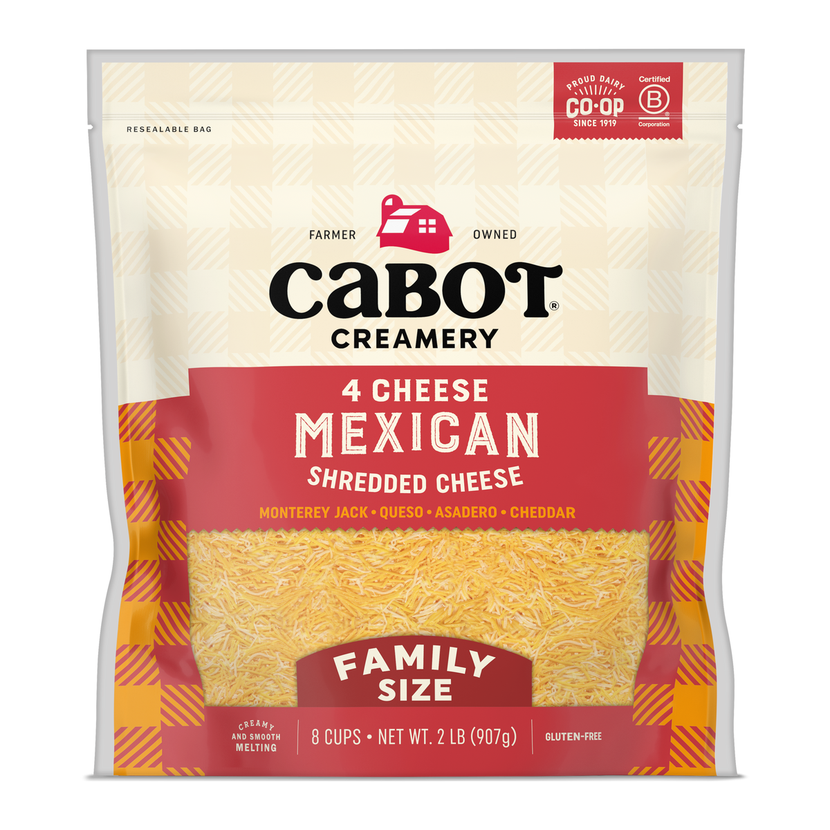 Cabot 4 Cheese Mexican Shredded Cheese, 2lb – Agri-Mark, Inc. Corporate ...