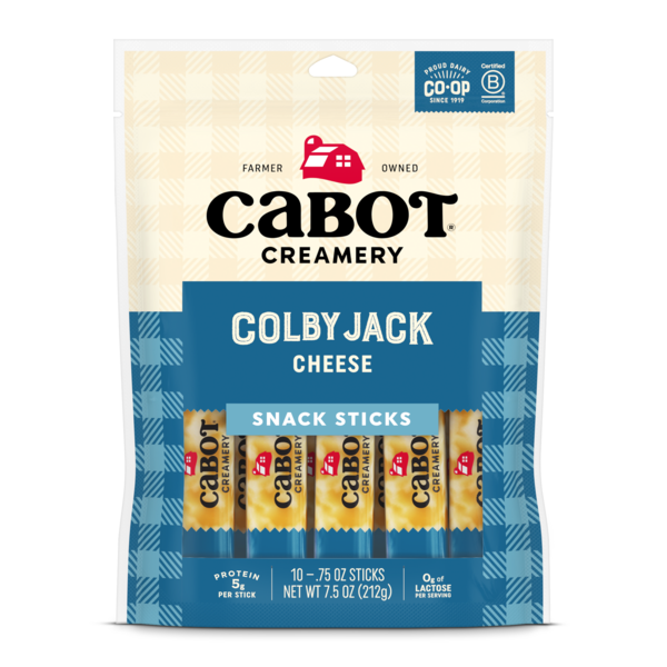 Cabot Colby Jack Cheese Snack Sticks, 10ct – Agri-Mark, Inc. Corporate ...