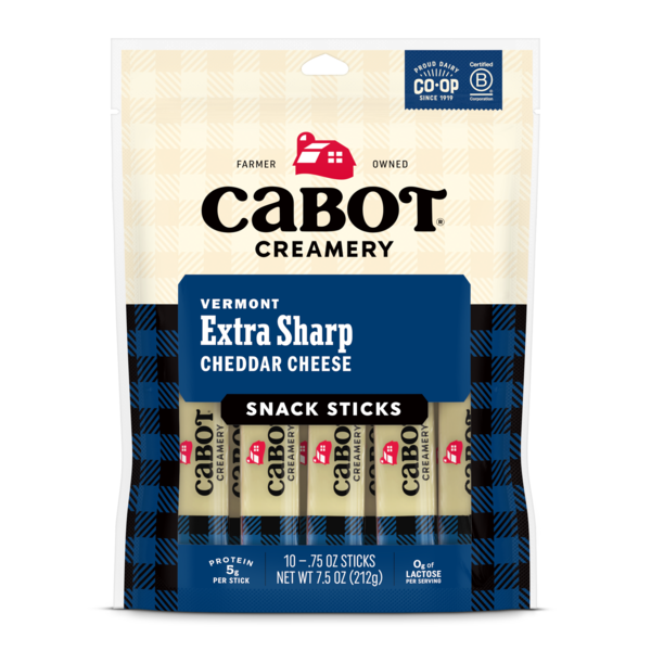Cabot Extra Sharp Cheddar Snack Sticks, 10ct – Agri-Mark, Inc ...