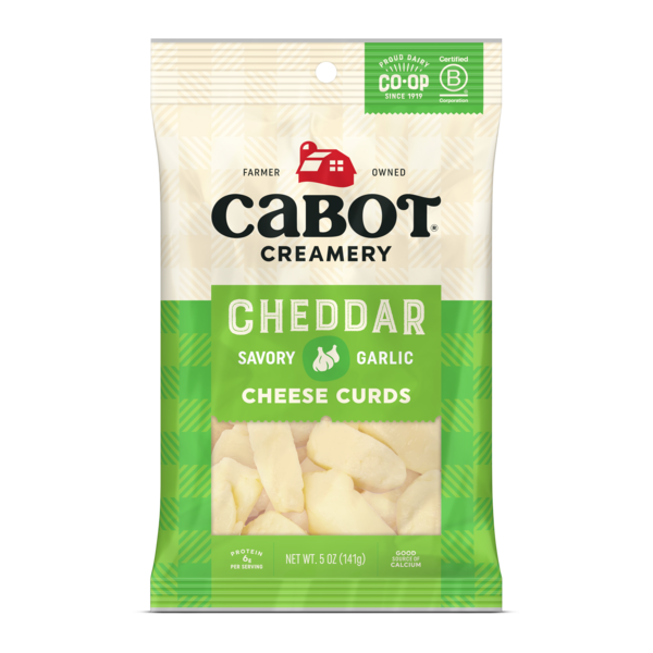 Cabot Garlic Cheese Curds, 5oz – Agri-Mark, Inc. Corporate Fulfillment