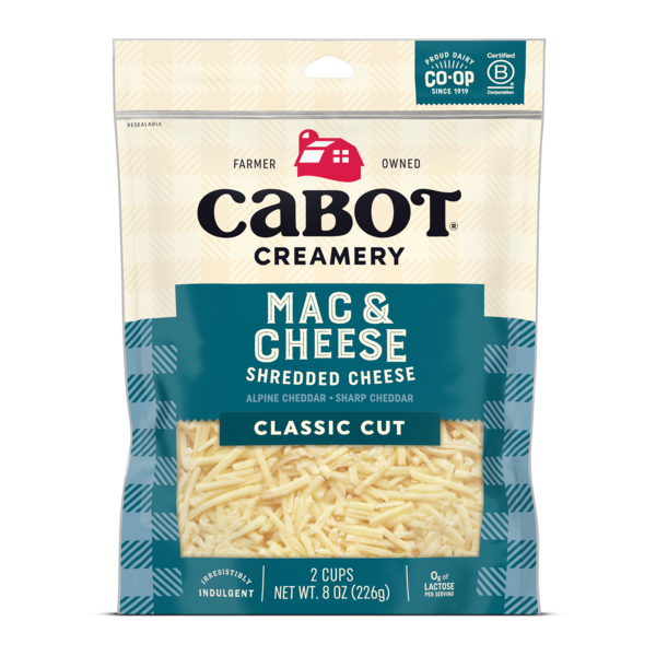 Cabot Mac & Cheese Shredded Cheese, 8oz – Agri-Mark, Inc. Corporate ...