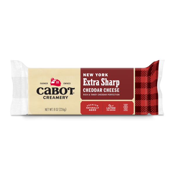 Cabot NY Extra Sharp White Cheddar Bar, 8oz – Agri-Mark, Inc. Corporate ...