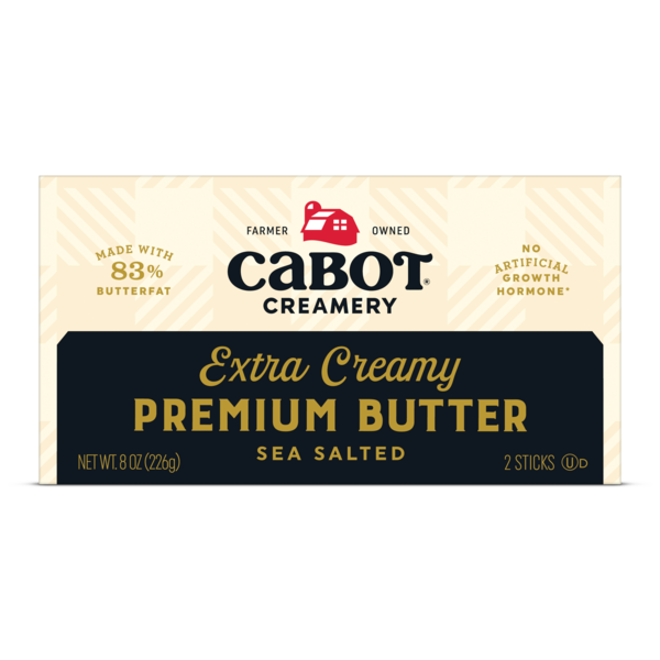 Cabot Extra Creamy Sea Salted Butter, 8oz – Agri-Mark, Inc. Corporate ...