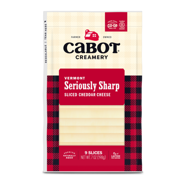 Cabot Seriously Sharp Sliced Cheddar Cheese, 7oz – Agri-Mark, Inc ...