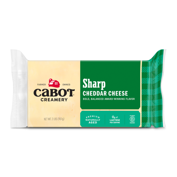 Cabot Sharp Cheddar Cheese, 2lb – Agri-Mark, Inc. Corporate Fulfillment