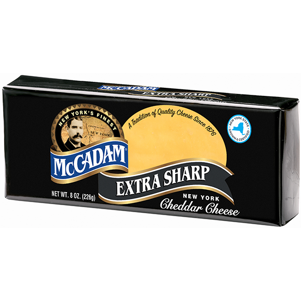 McCadam Extra Sharp Yellow Cheddar Bar, 8oz – Agri-Mark, Inc. Corporate ...