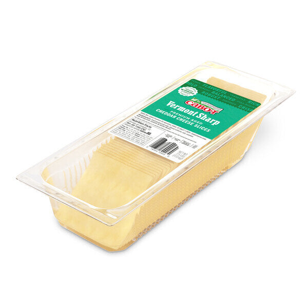 Cabot Vermont Sharp Cheddar Slice Tray, 2.5lb – Agri-Mark, Inc ...